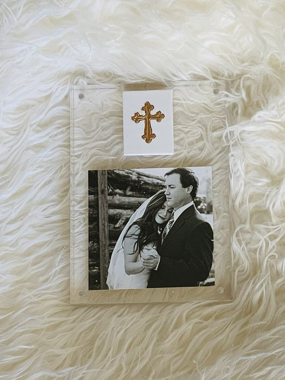 Acrylic Cross Photo Frame – Ultra Violet